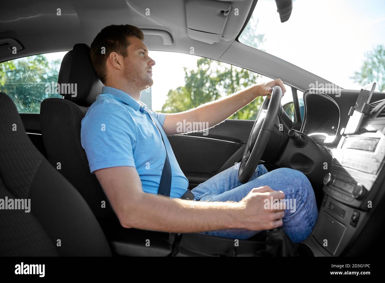 man or driver driving car Stock Photo - Alamy