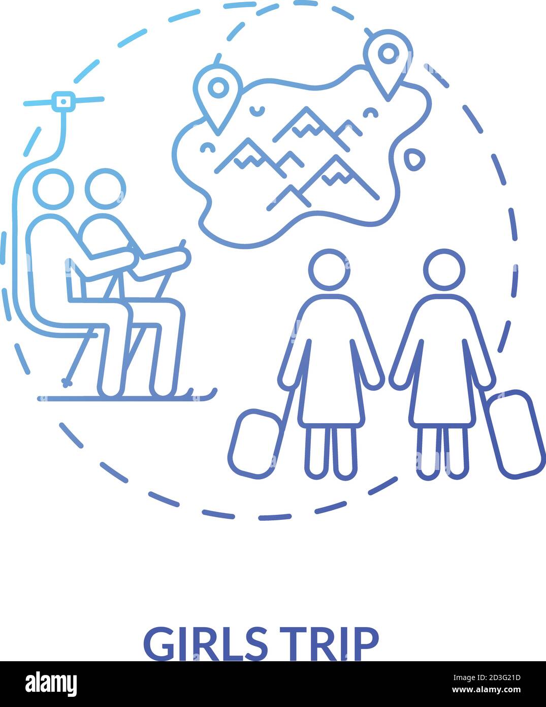 Girls trip concept icon Stock Vector Image & Art - Alamy