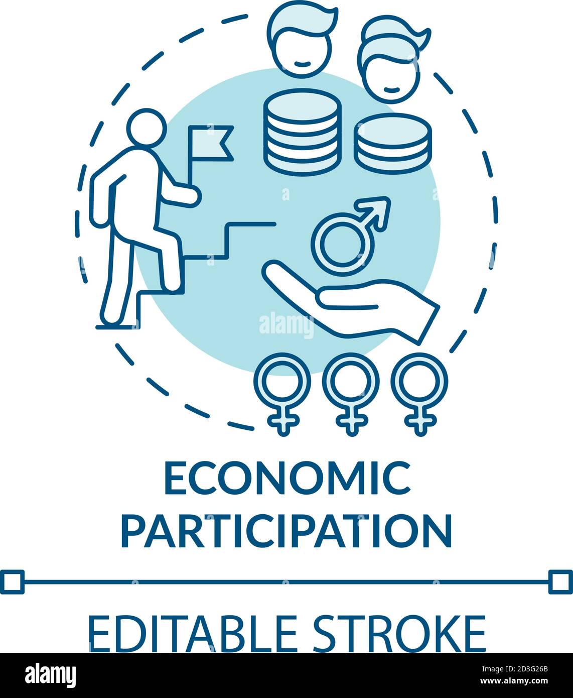 Economic participation concept icon Stock Vector Image & Art - Alamy