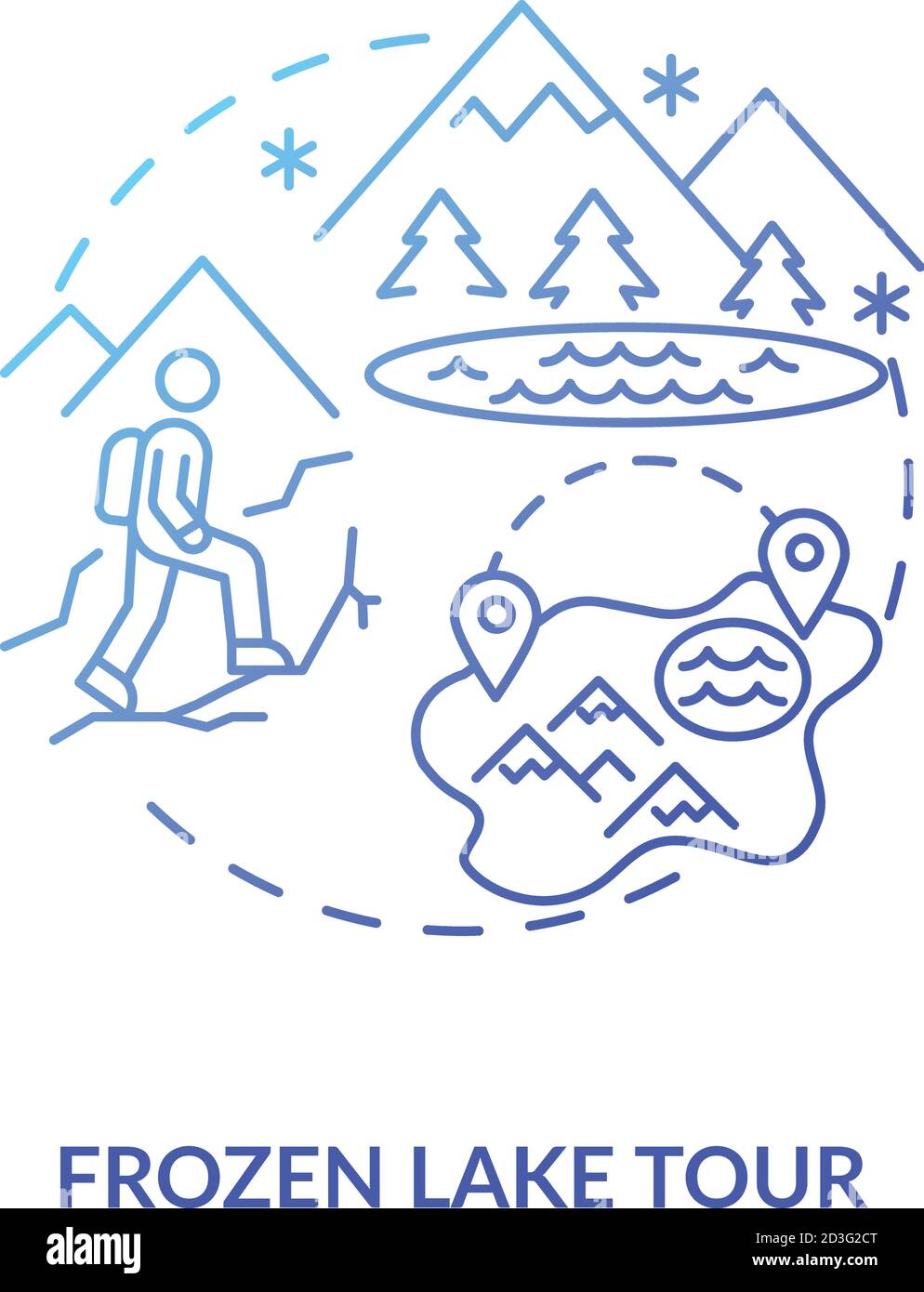 Frozen lake tour concept icon Stock Vector Image & Art - Alamy