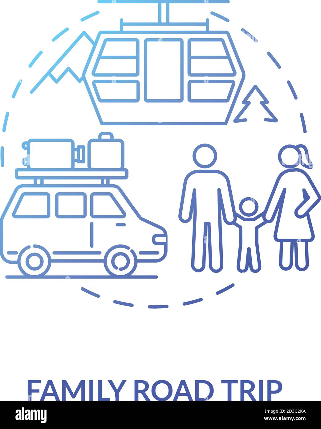 Family road trip concept icon Stock Vector Image & Art - Alamy