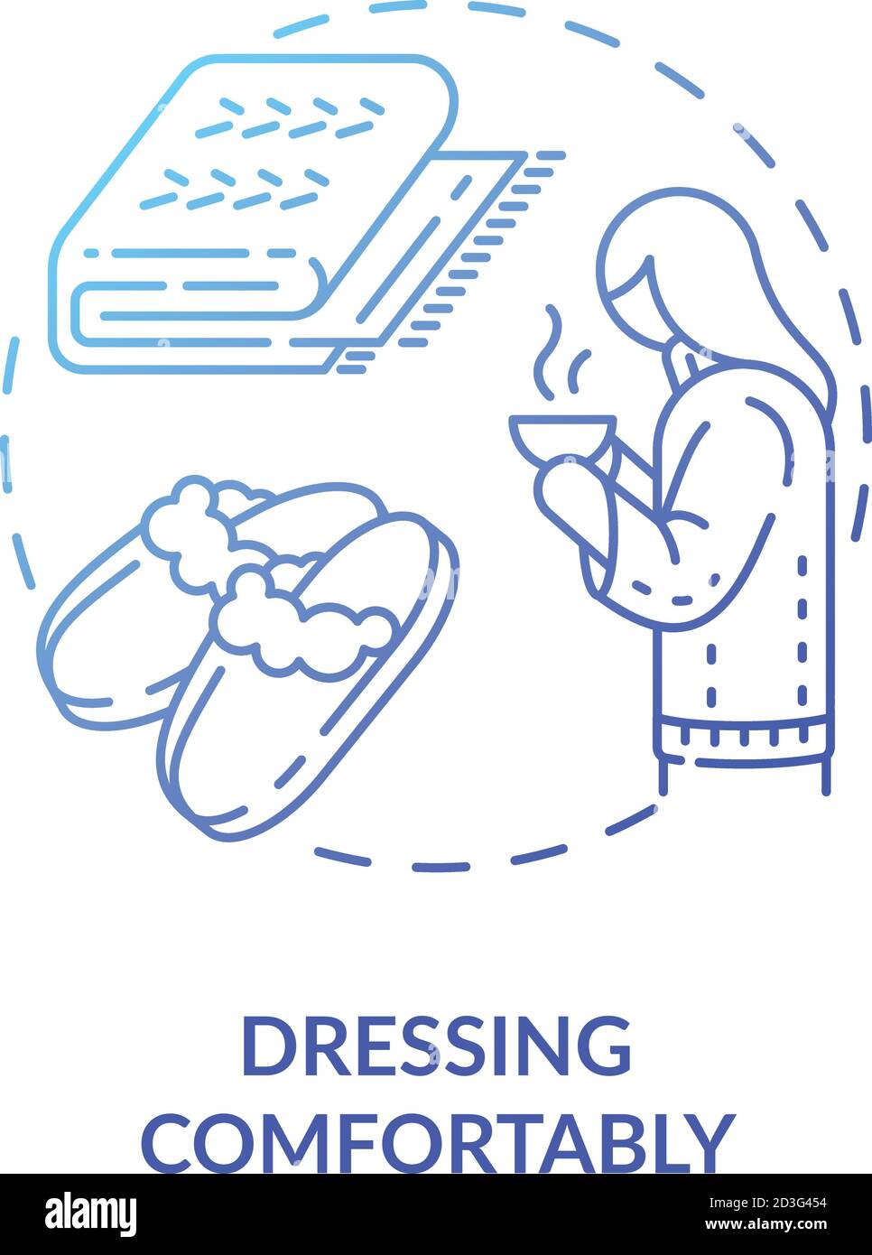 Dressing comfortably concept icon Stock Vector Image & Art - Alamy