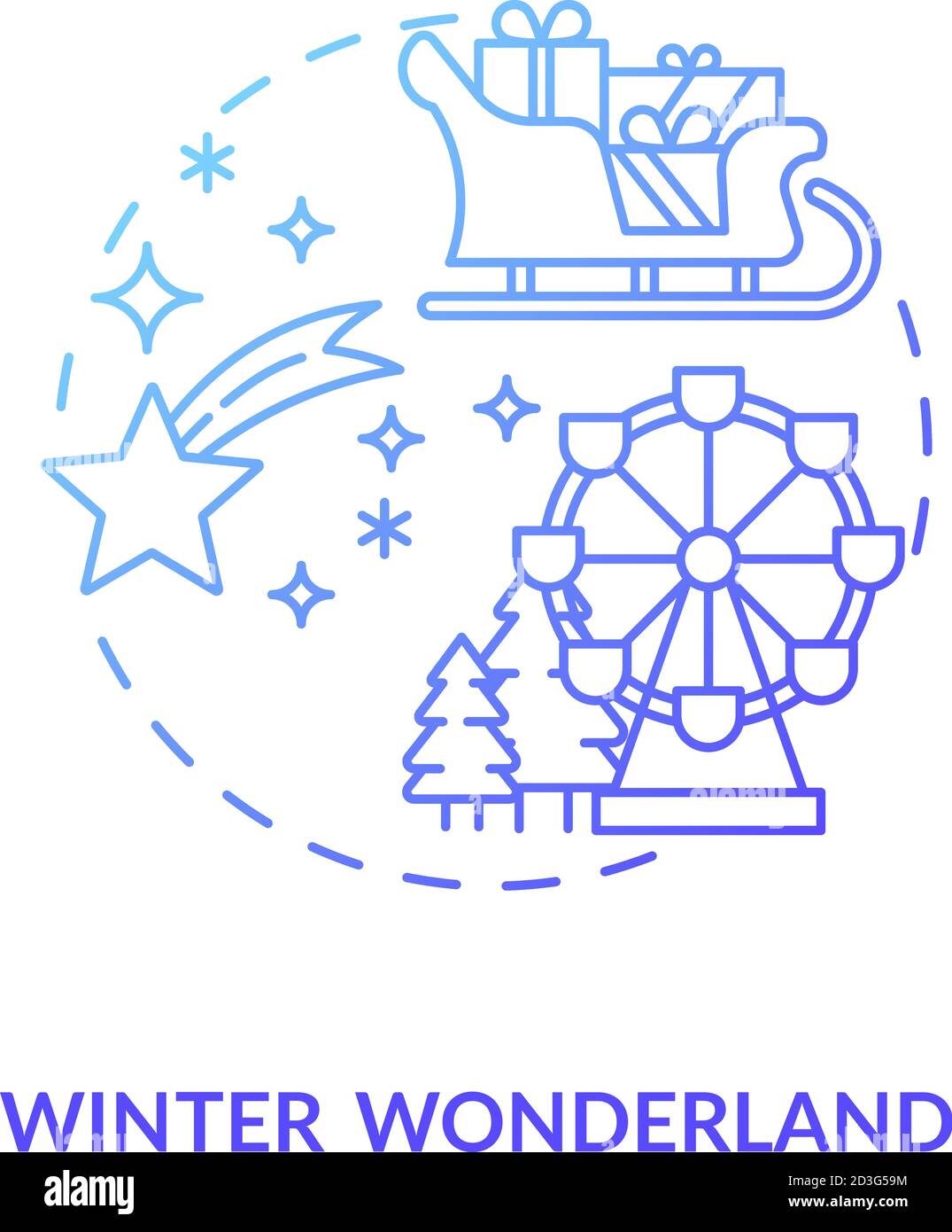 Winter wonderland concept icon Stock Vector Image & Art - Alamy