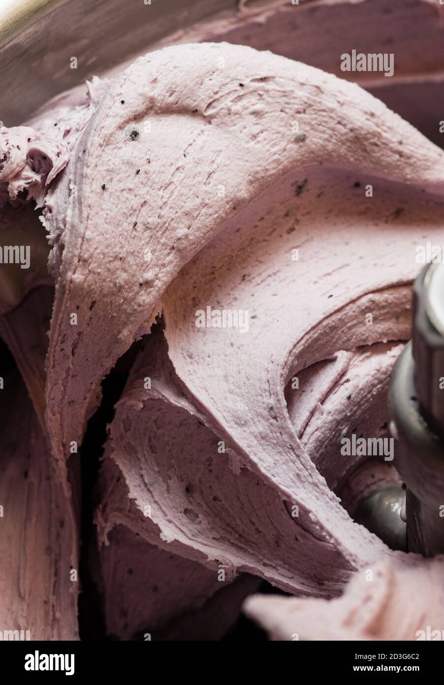 Ice cream preparation with different tools, ingredients, and machines ...