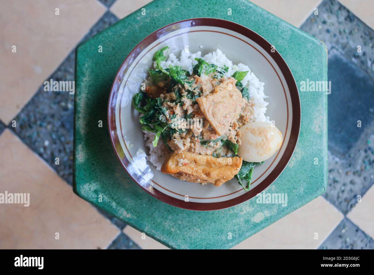 Letok or sambal tumpang, Looks similar with pecel, traditional food ...