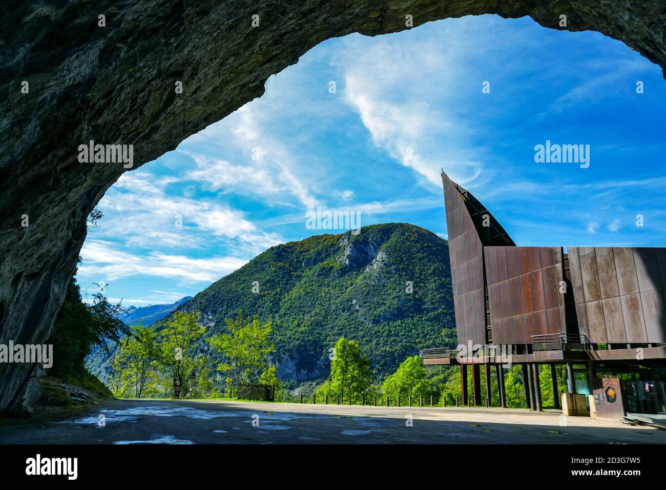 The famous Niaux Cave in the Ariege region of France with its giant ...