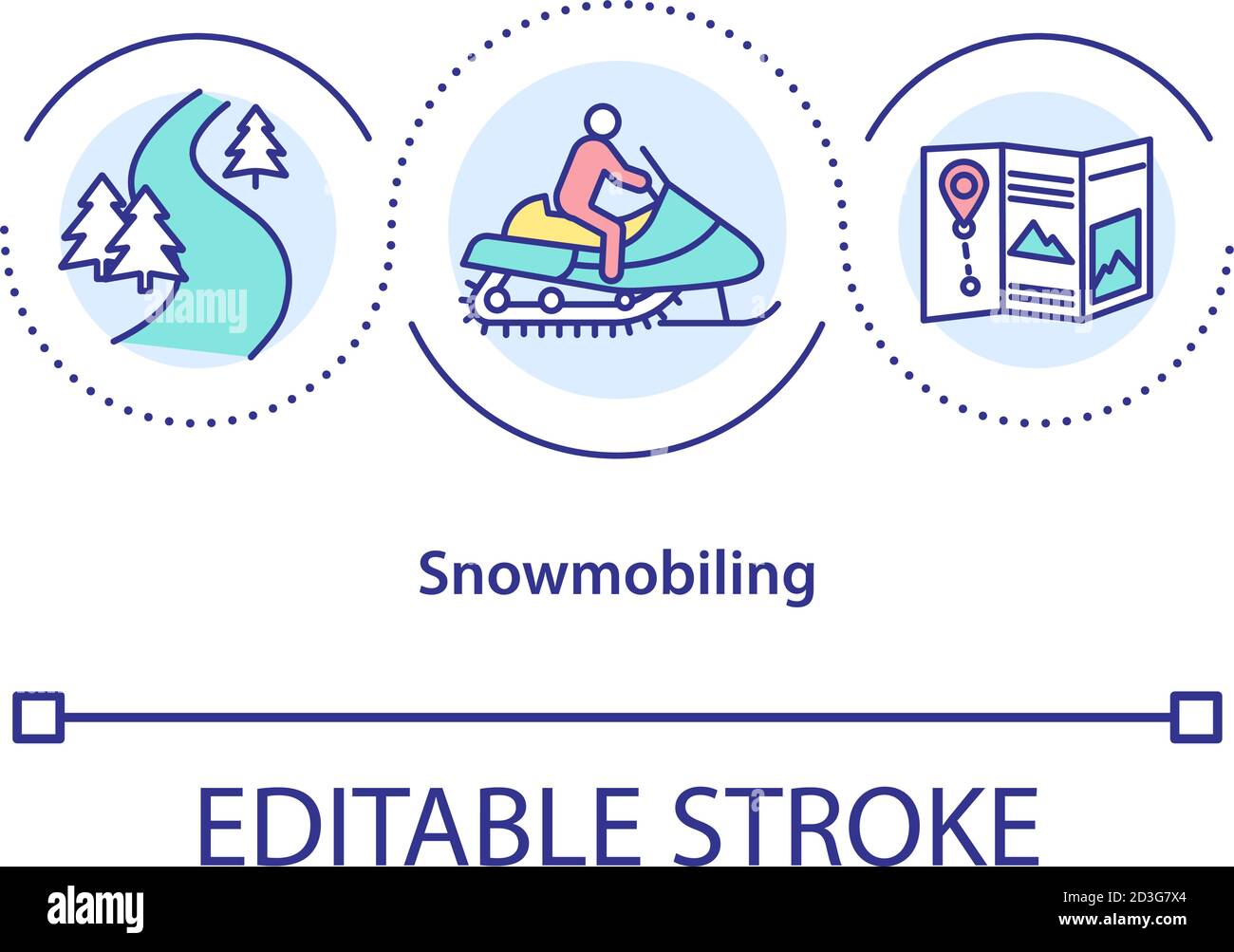 Snowmobiling concept icon Stock Vector Image & Art - Alamy