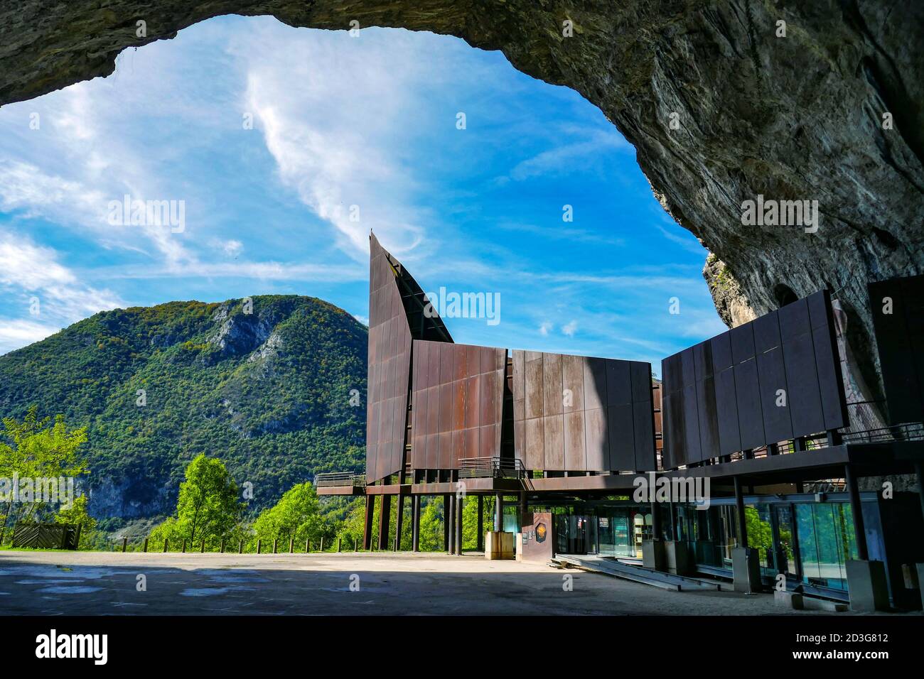 The famous Niaux Cave in the Ariege region of France with its giant ...