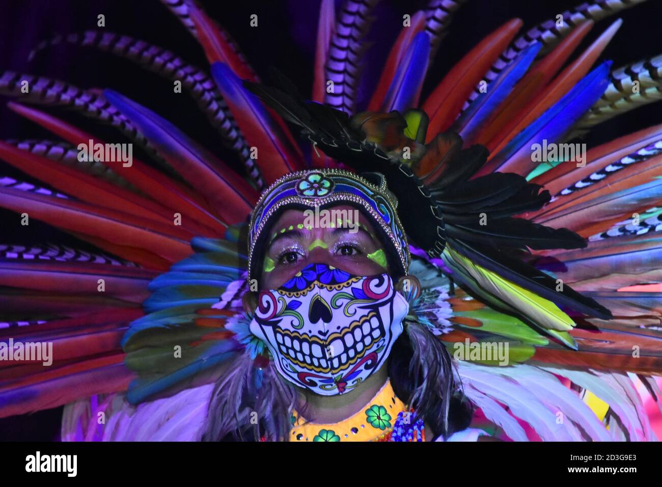 MEXICO CITY, MEXICO - OCTOBER 7: An actress characterized as pre ...