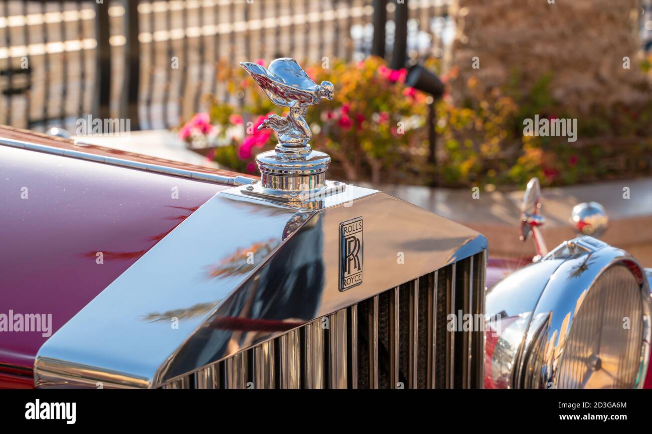 Doha,Qatar- 30 March 2020: 1936 Rolls royce phantom iii classic car ...