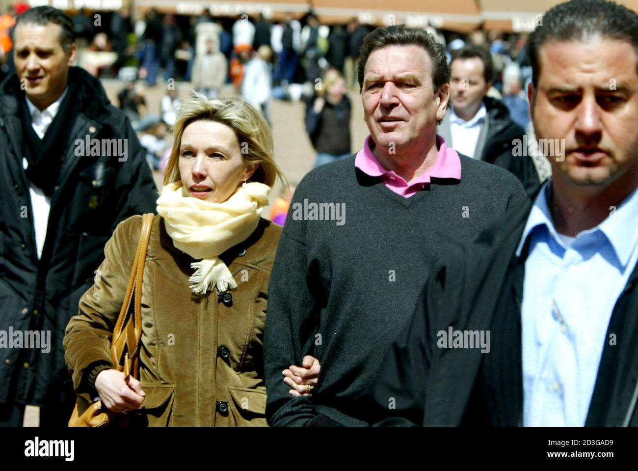 German Chancellor Gerhard Schroeder Wife High Resolution Stock ...