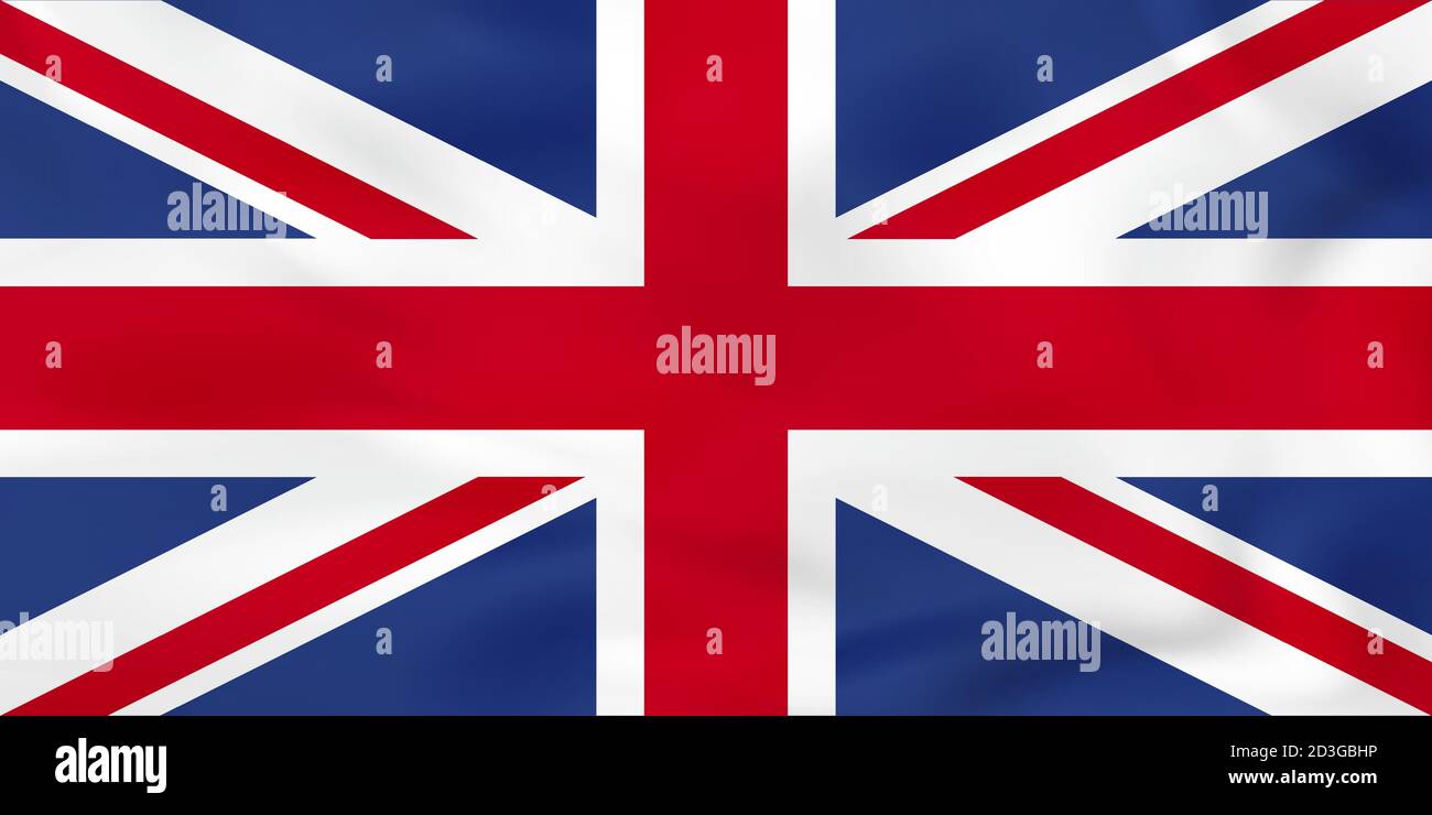 United Kingdom waving flag. UK national flag background texture. Vector ...
