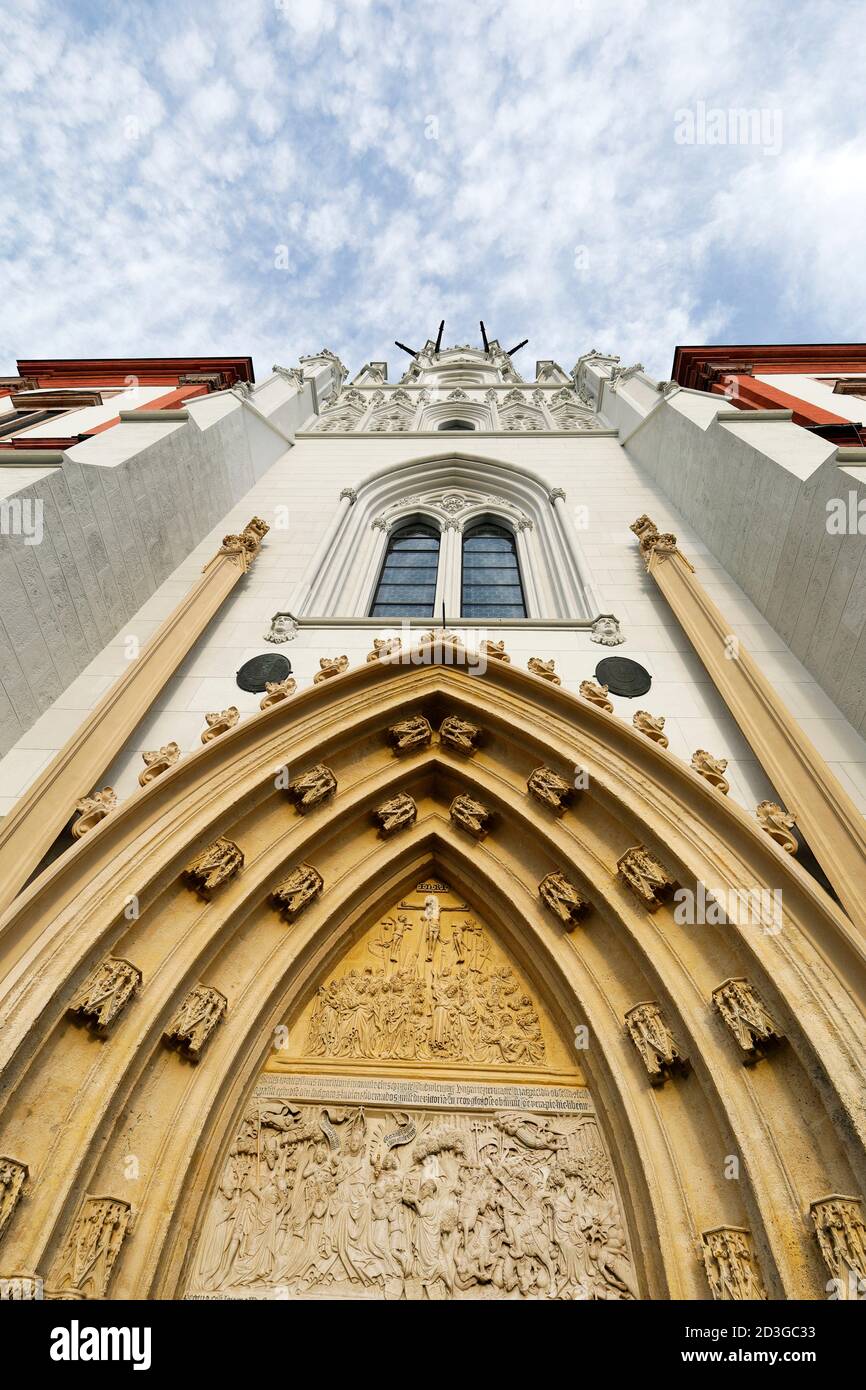 The gothic main portal of the Basilica Mariazell, Austira Stock Photo - Alamy