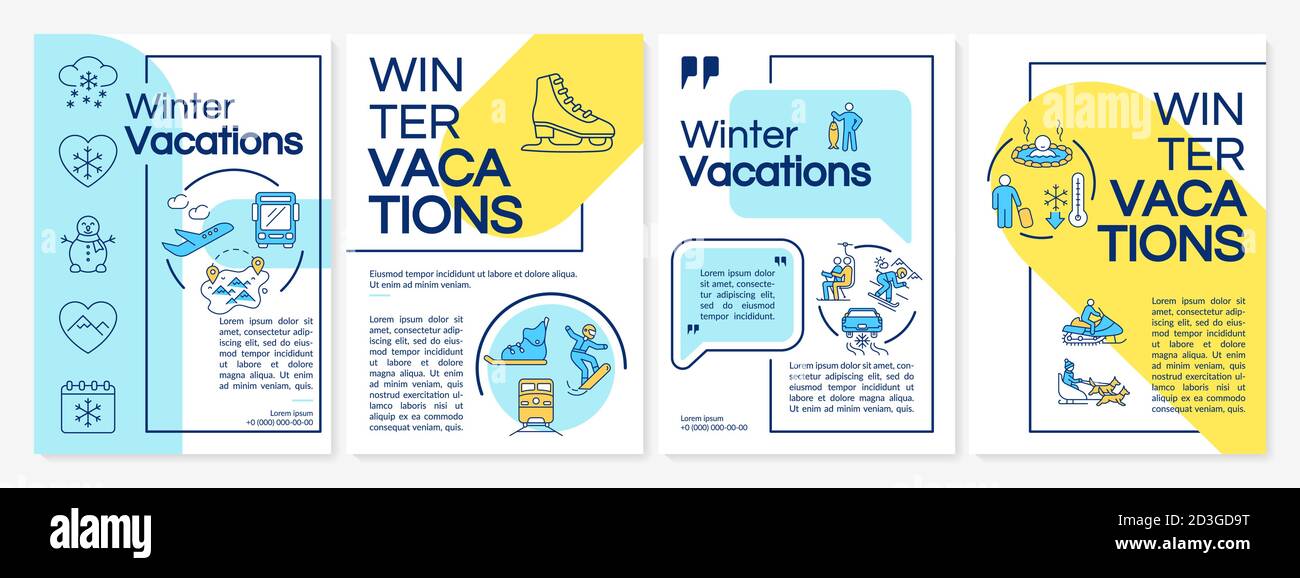 Winter vacations brochure template Stock Vector Image & Art - Alamy