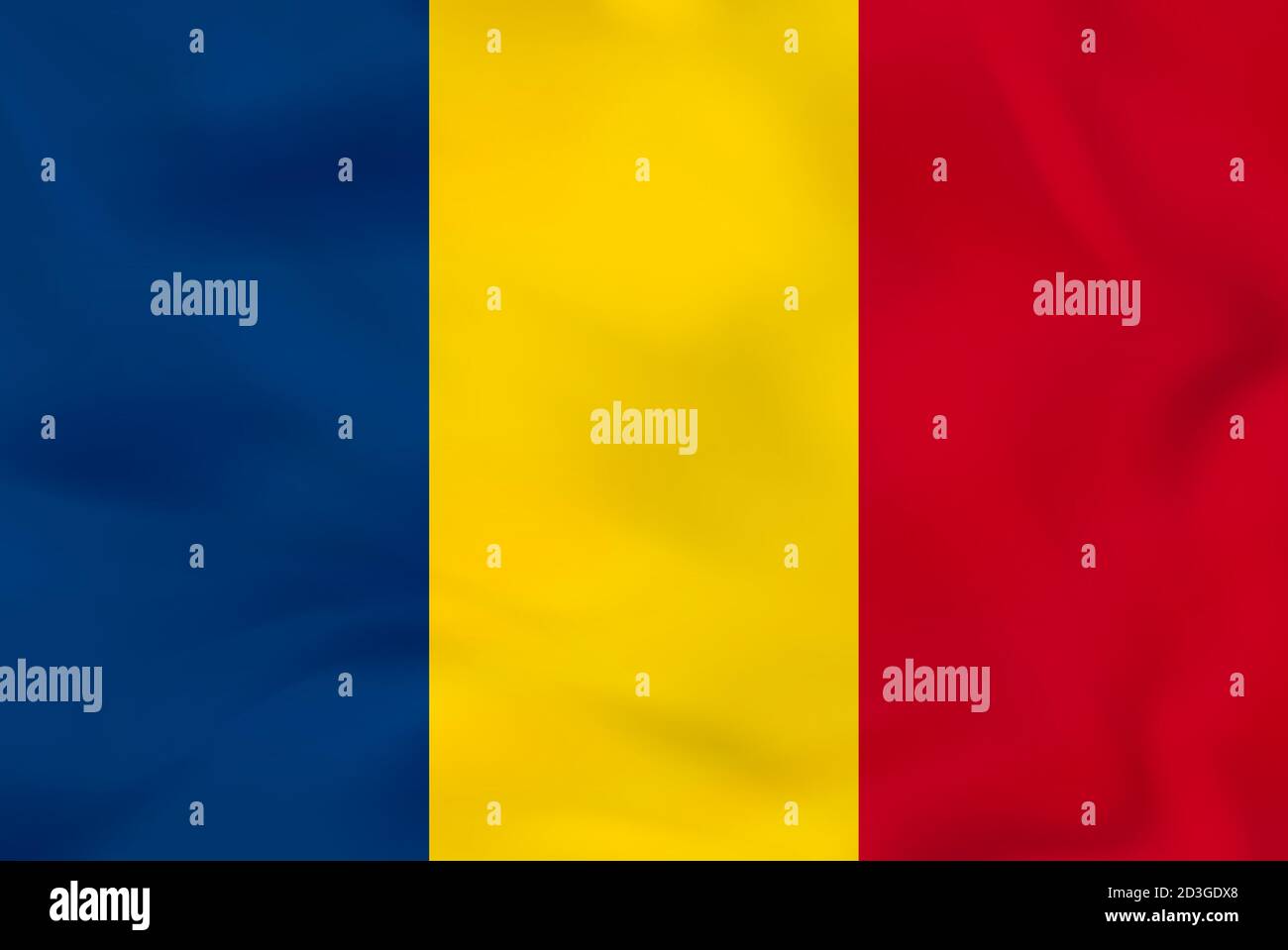Chad waving flag. Chad national flag background texture. Vector ...