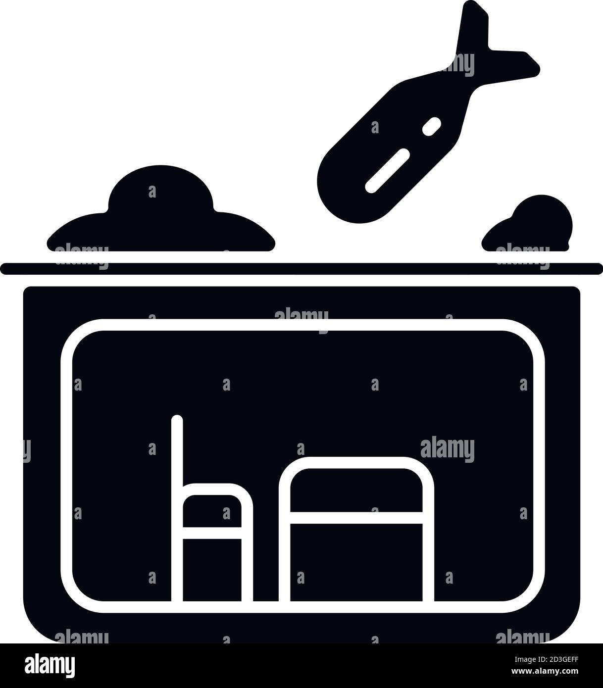 Nuclear bomb black flat Black and White Stock Photos & Images - Alamy