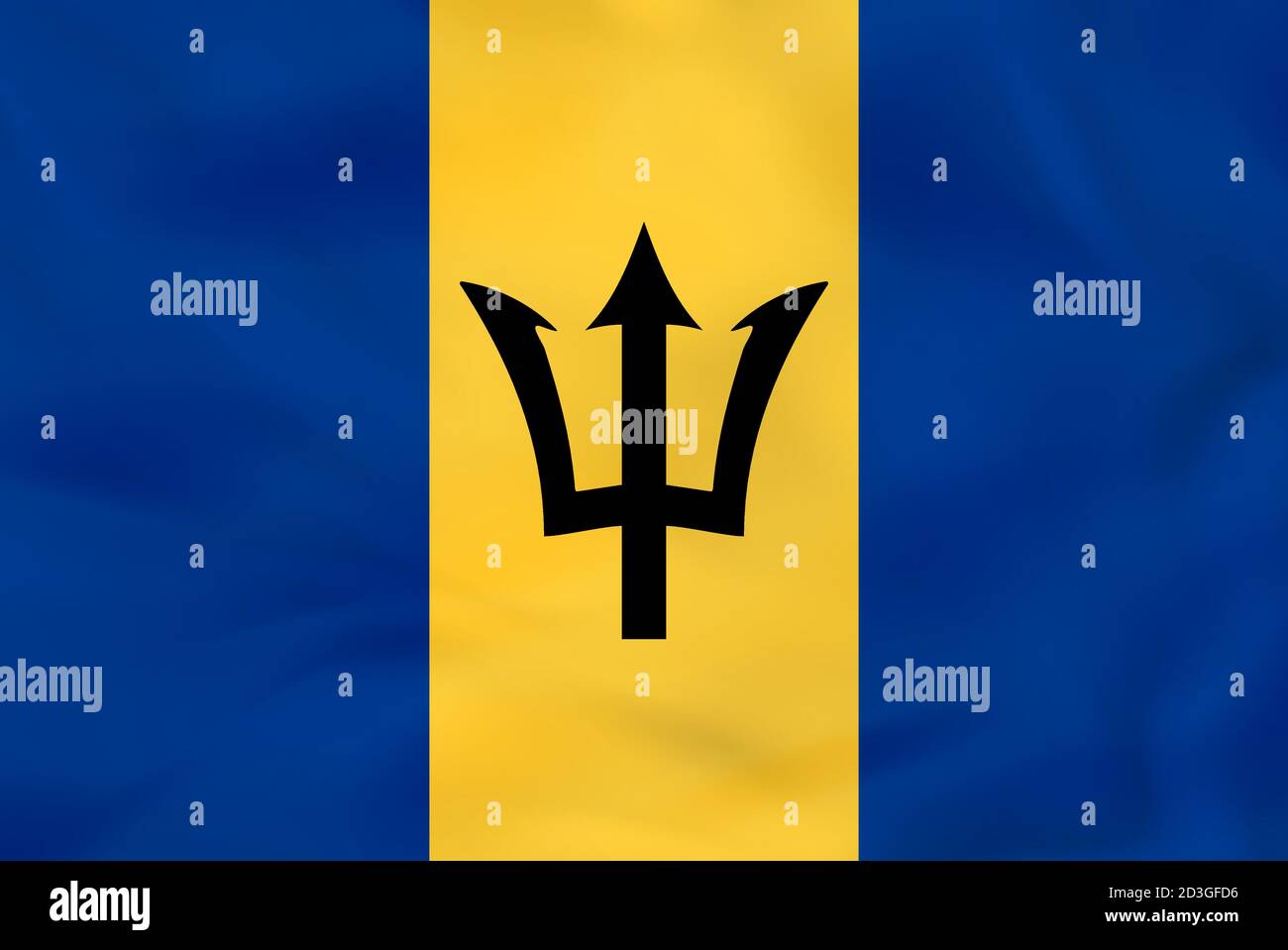 Barbados waving flag. Barbados national flag background texture. Vector ...