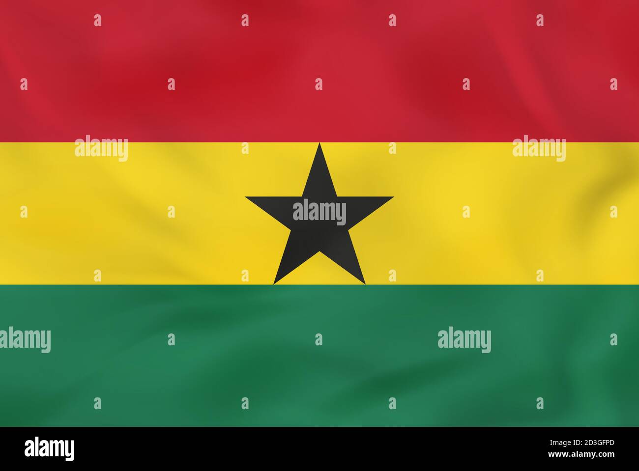 Ghana waving flag. Ghana national flag background texture. Vector ...