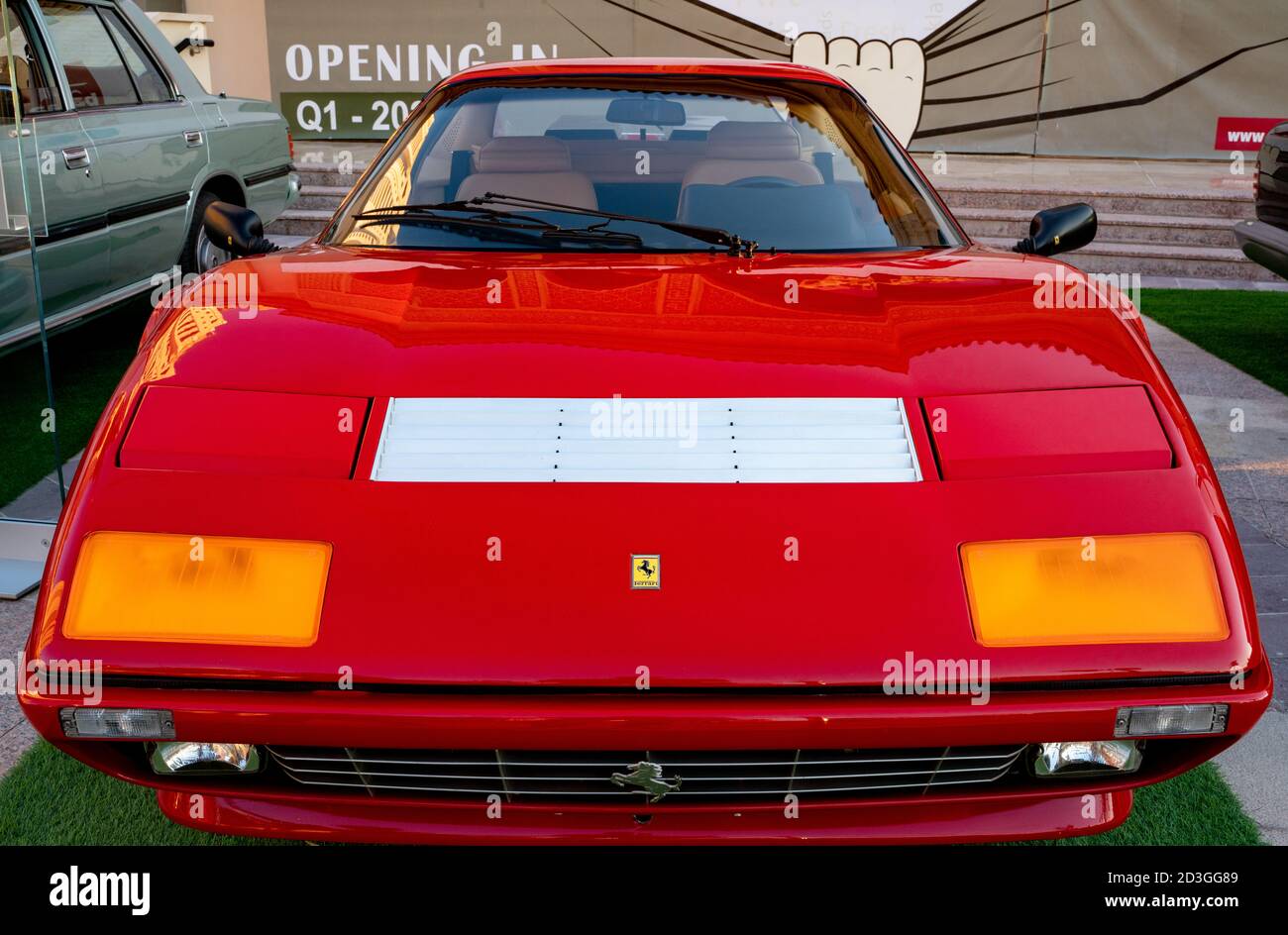 Doha,Qatar: 4 March 2020:1984 ferrari 512 bb classic sports car Stock ...