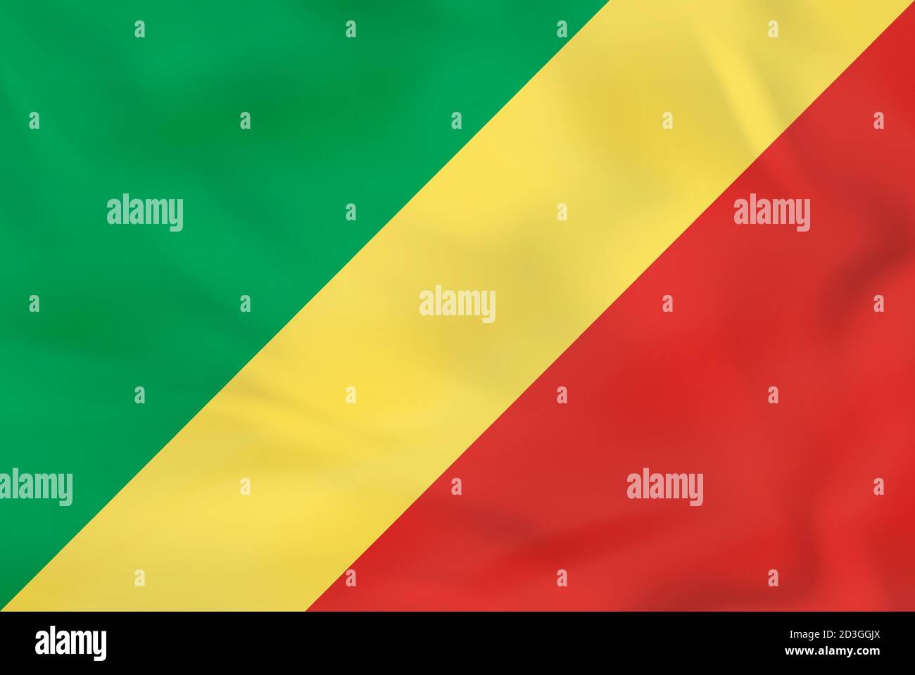 Congo waving flag. Congo national flag background texture. Vector ...