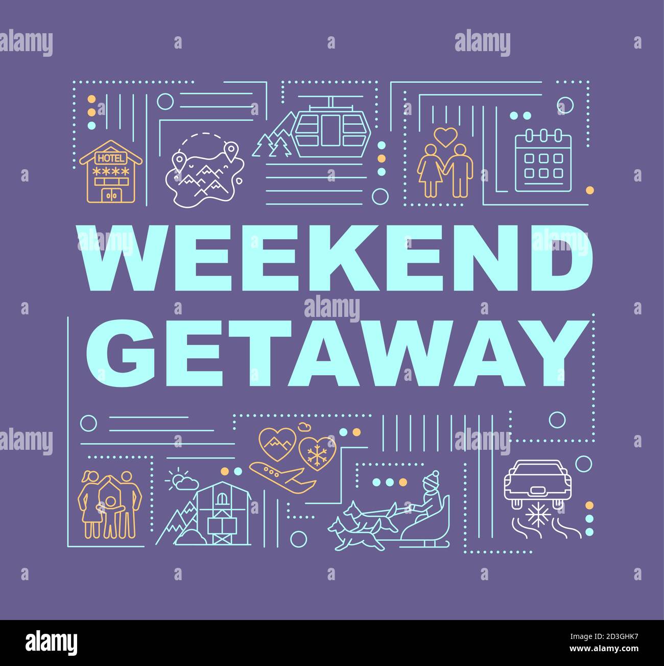 Weekend getaway word concepts banner Stock Vector Image & Art - Alamy