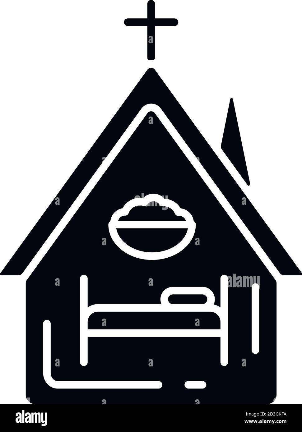 Religious shelter black glyph icon Stock Vector Image & Art - Alamy