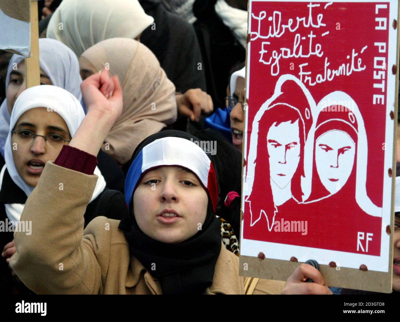 Hijab france protest hi-res stock photography and images - Alamy