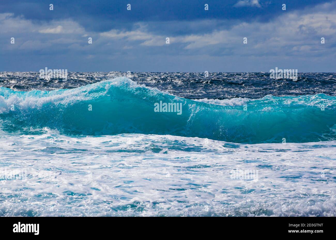 Beautiful shot of sea splash in Mauritius Stock Photo - Alamy
