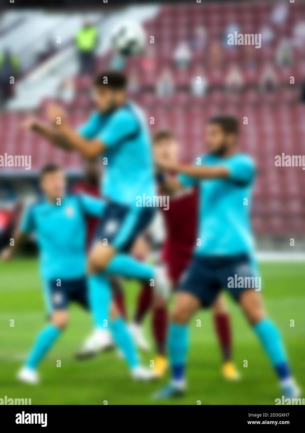 blurred background of soccer players during football game Stock Photo ...