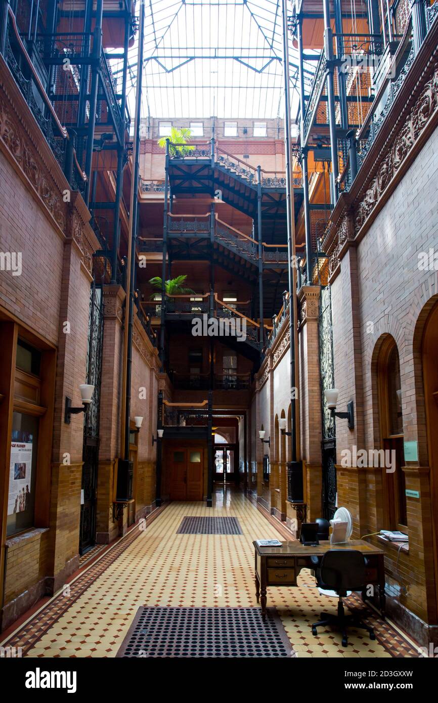 Iconic Bradbury Building in Los Angeles USA Stock Photo - Alamy