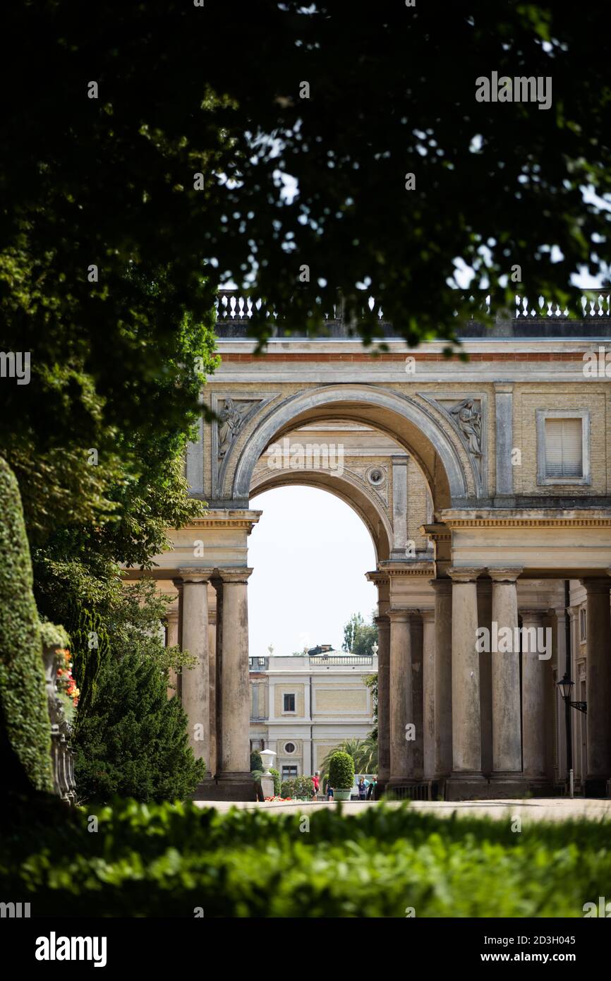 Sanssouci palace orangery arch in Potsdam Stock Photo - Alamy