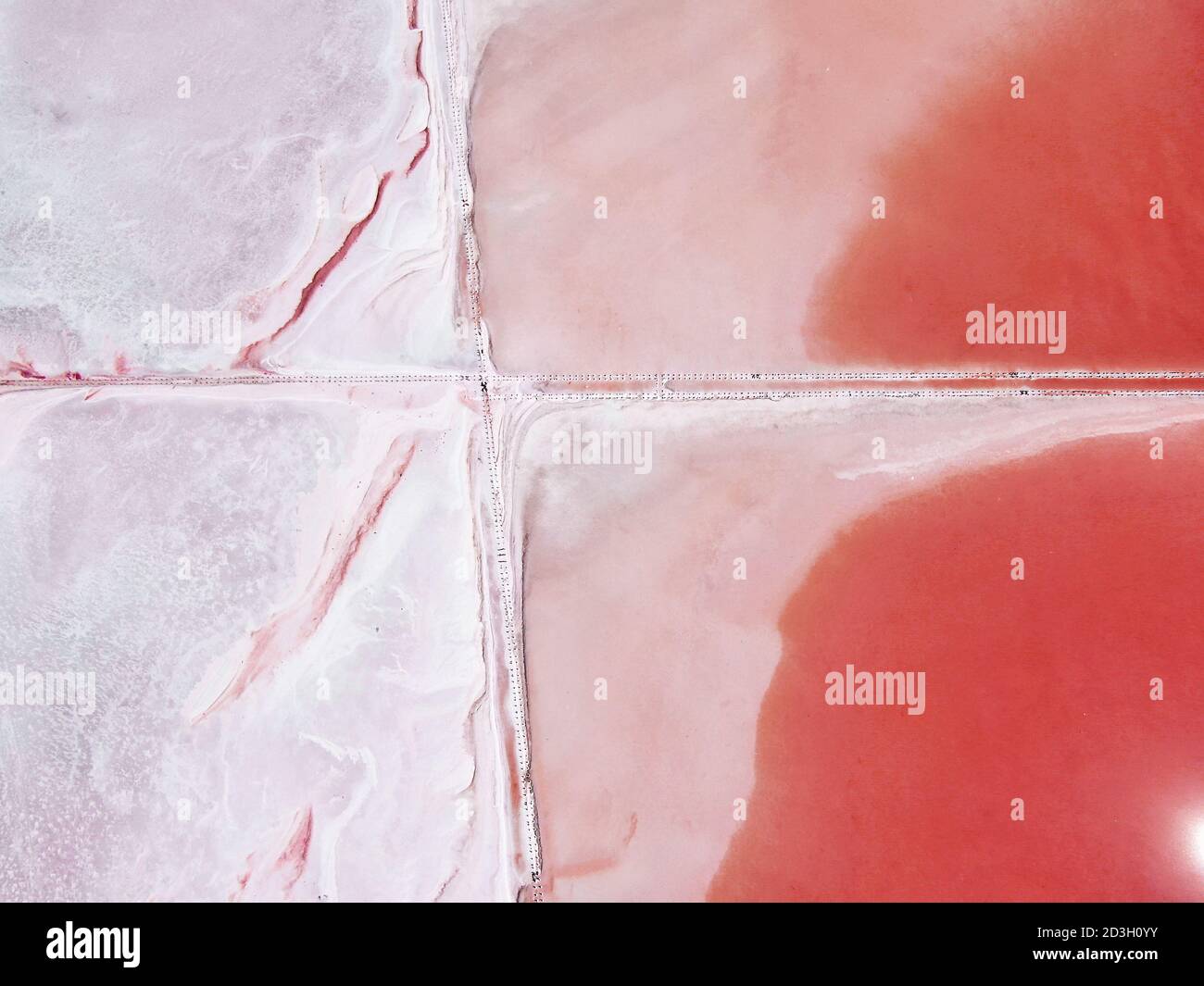 Pink lake extraction salt aerial hi-res stock photography and images ...