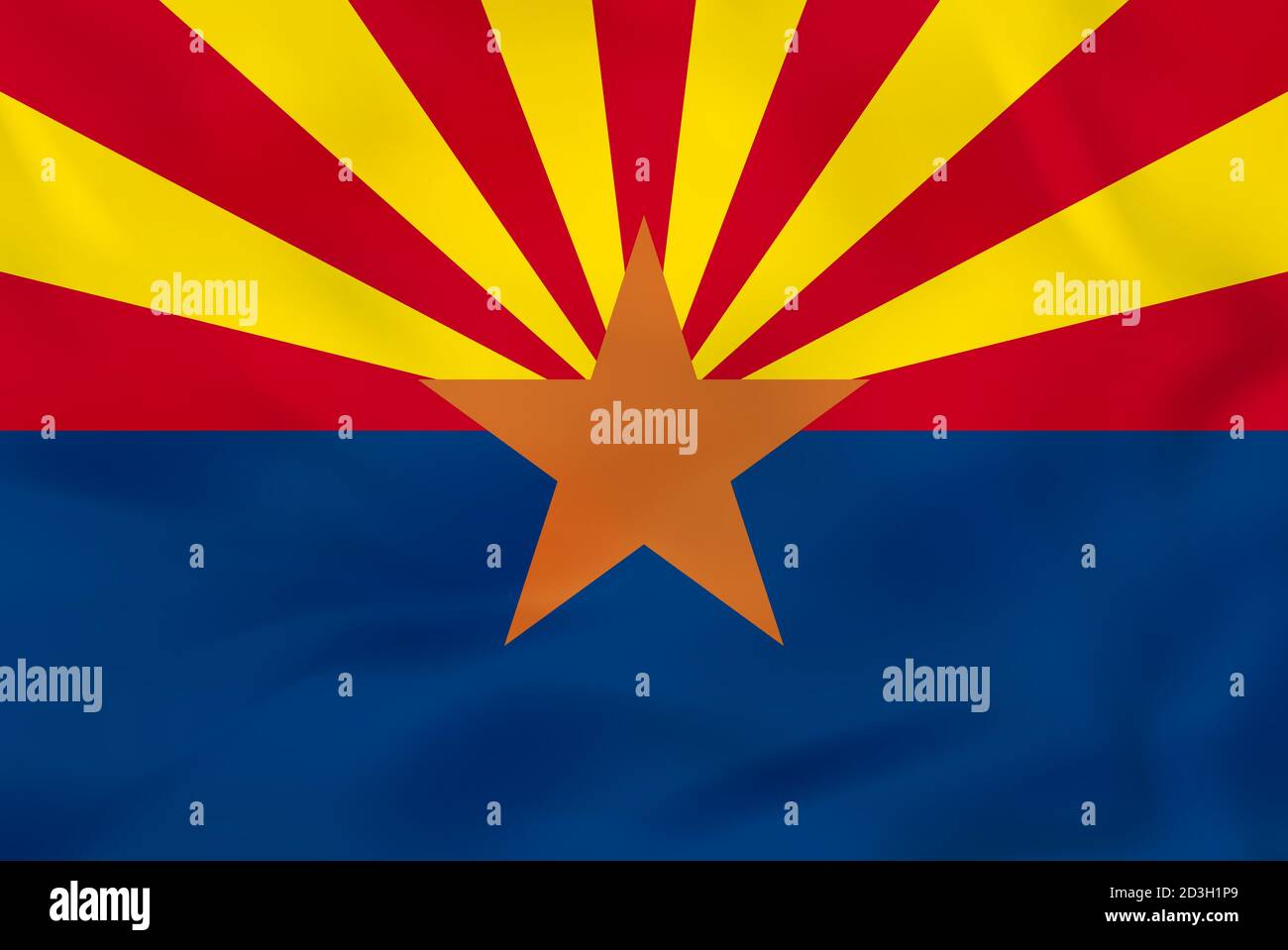 Arizona waving flag. Arizona state flag background texture.Vector ...