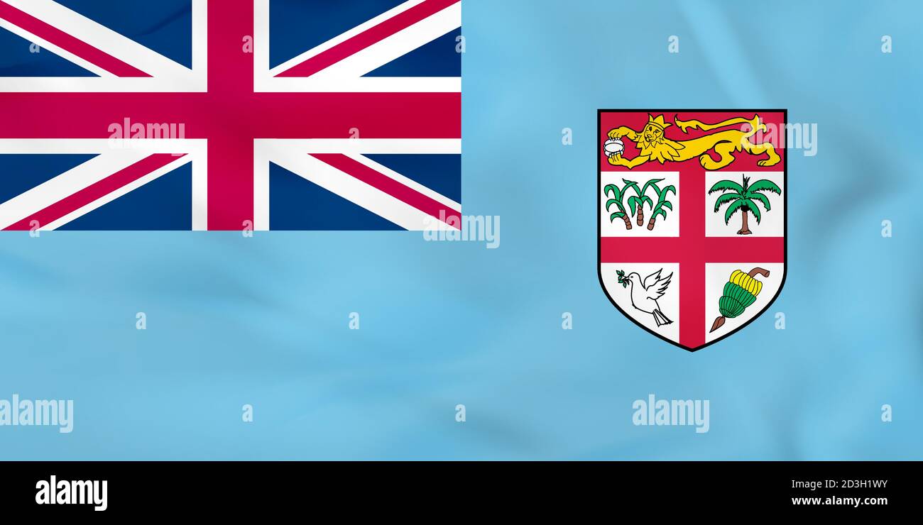Fiji waving flag. Fiji national flag background texture. Vector illustration Stock Vector Image ...