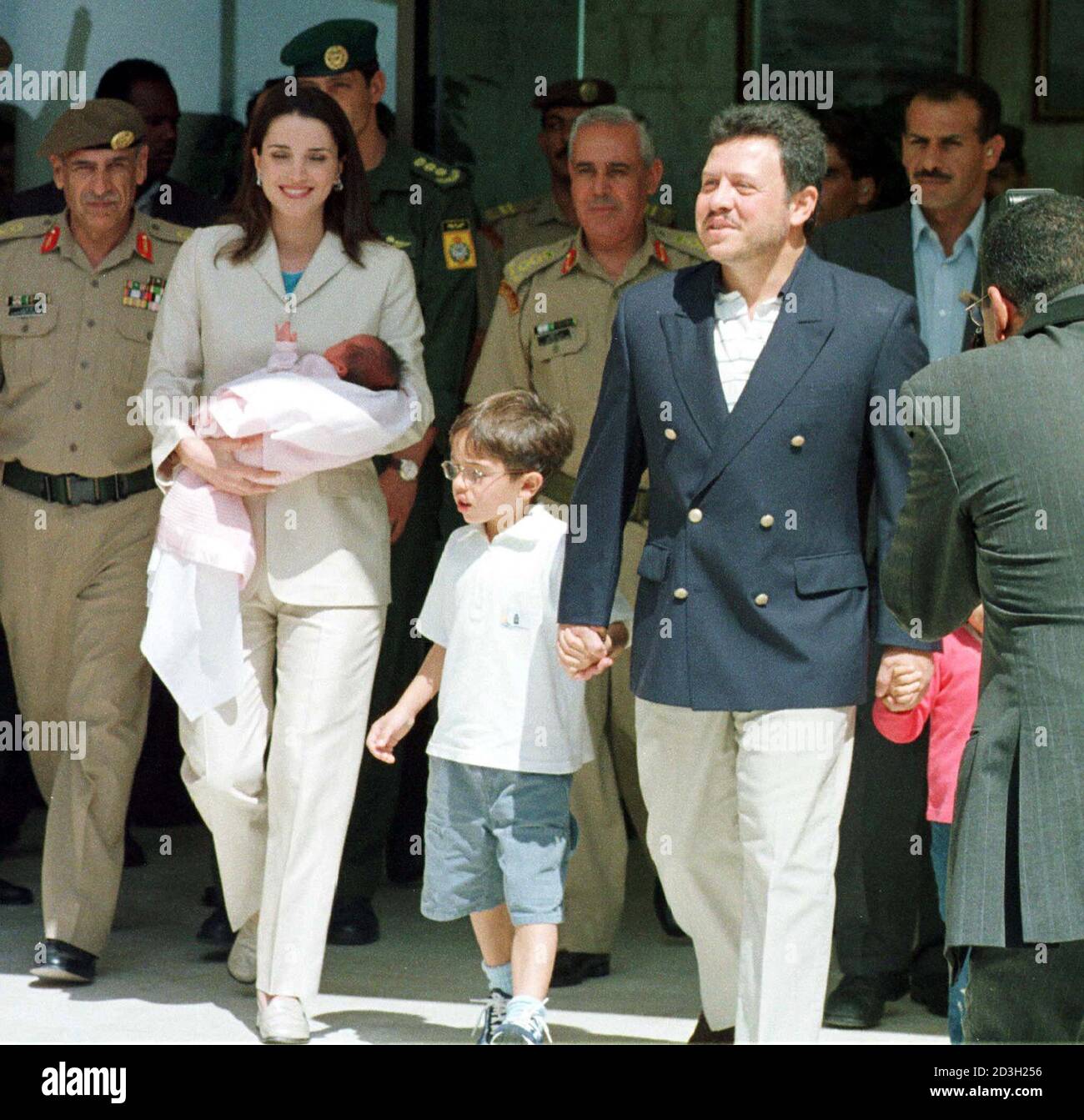 Jordan queen rania with princess iman and princess salma hi-res stock ...