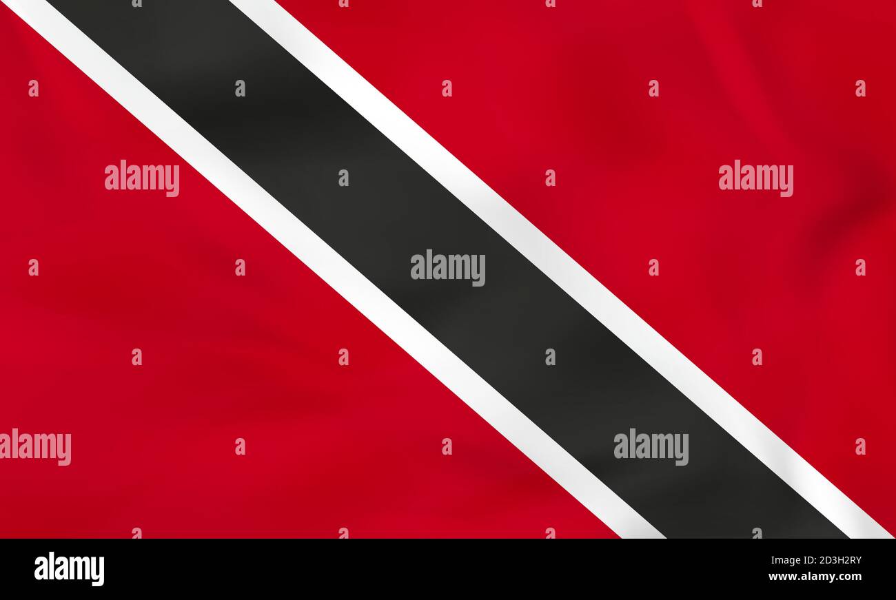 Trinidad and Tobago waving flag. Trinidad and Tobago national flag ...