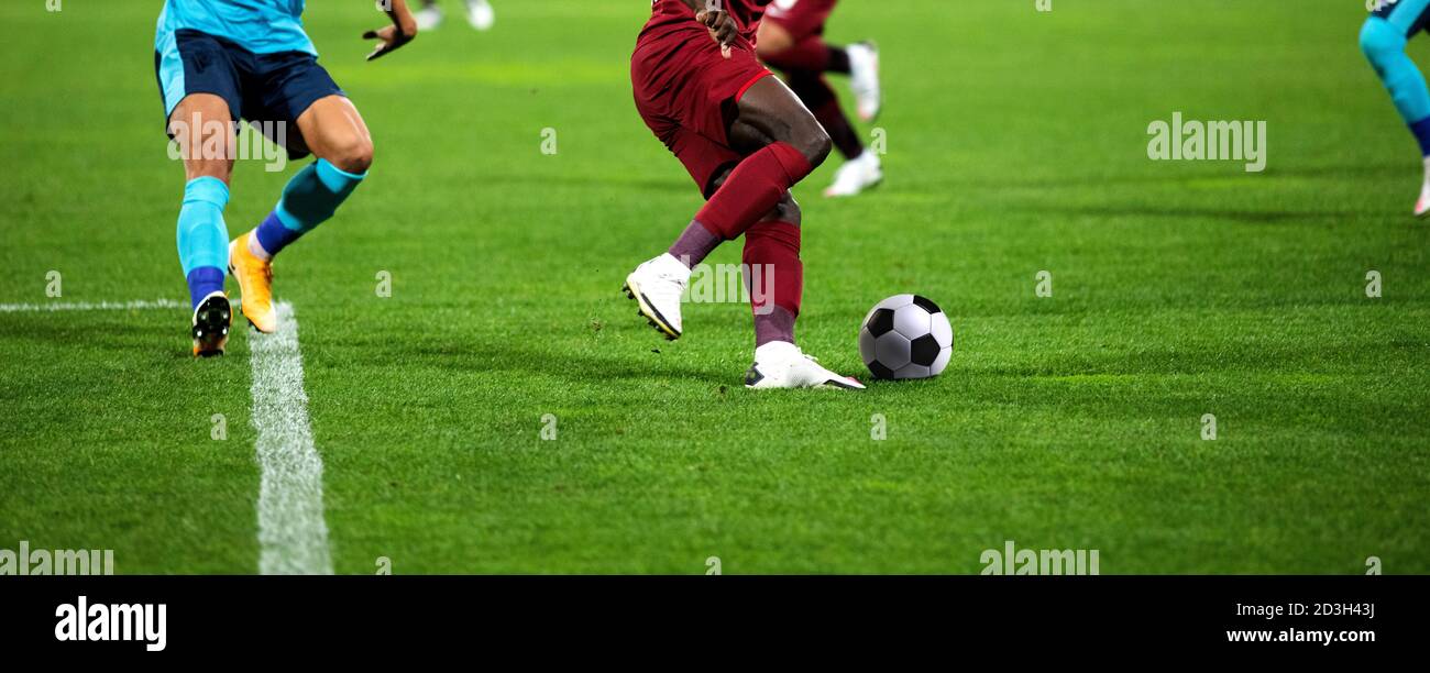 Soccer poster background players silhouette hi-res stock photography ...