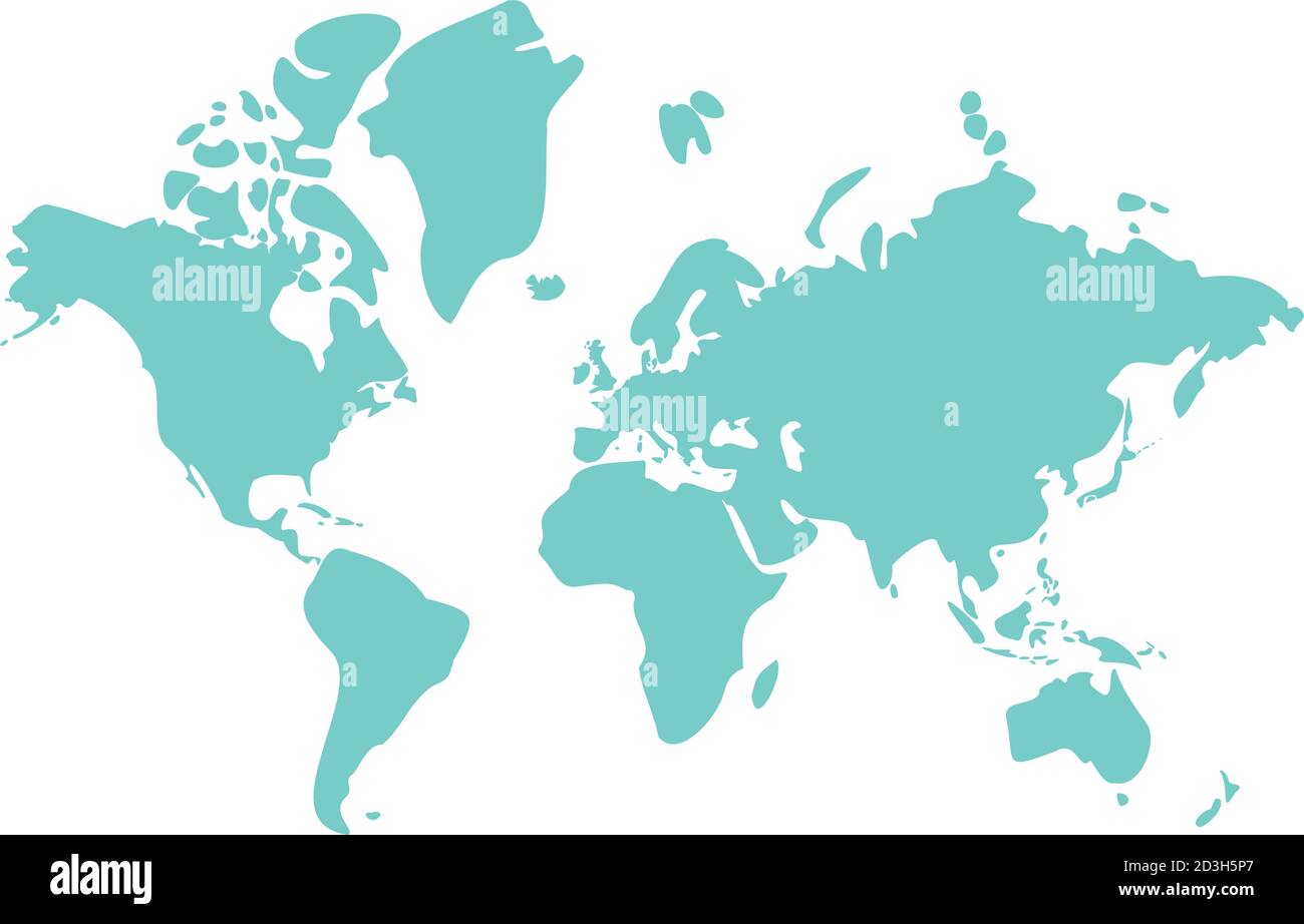 World blue map design, Planet continent earth and globe theme Vector ...