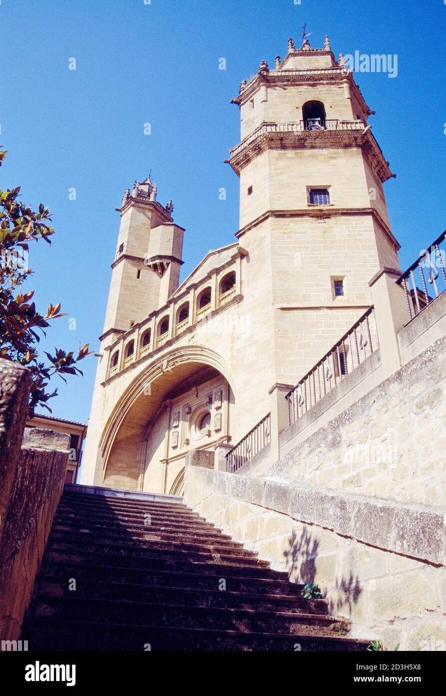 San Andres church. Elciego, Alava province, Basque Country, Spain Stock ...