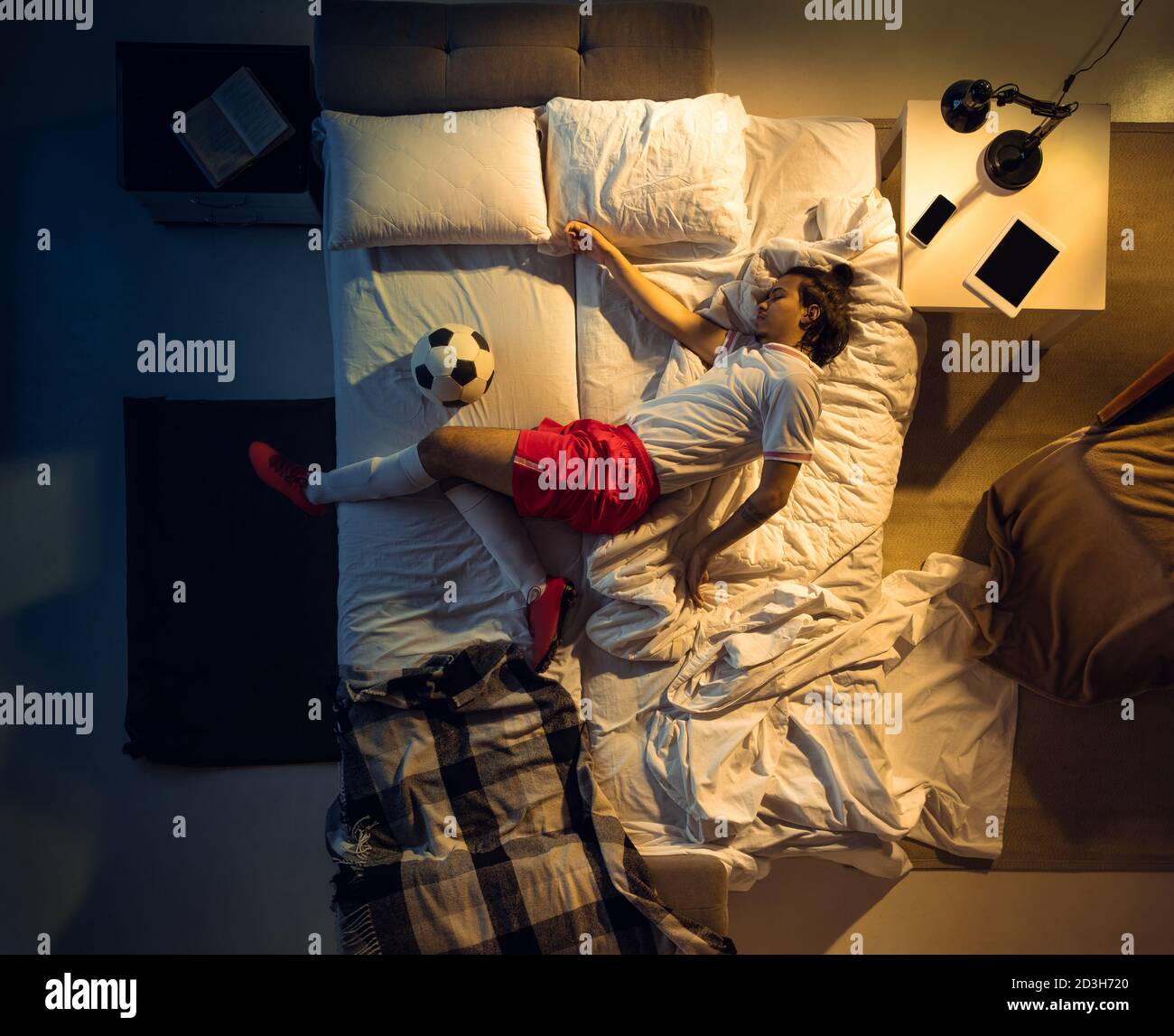 Man lying in bed football hi-res stock photography and images - Alamy