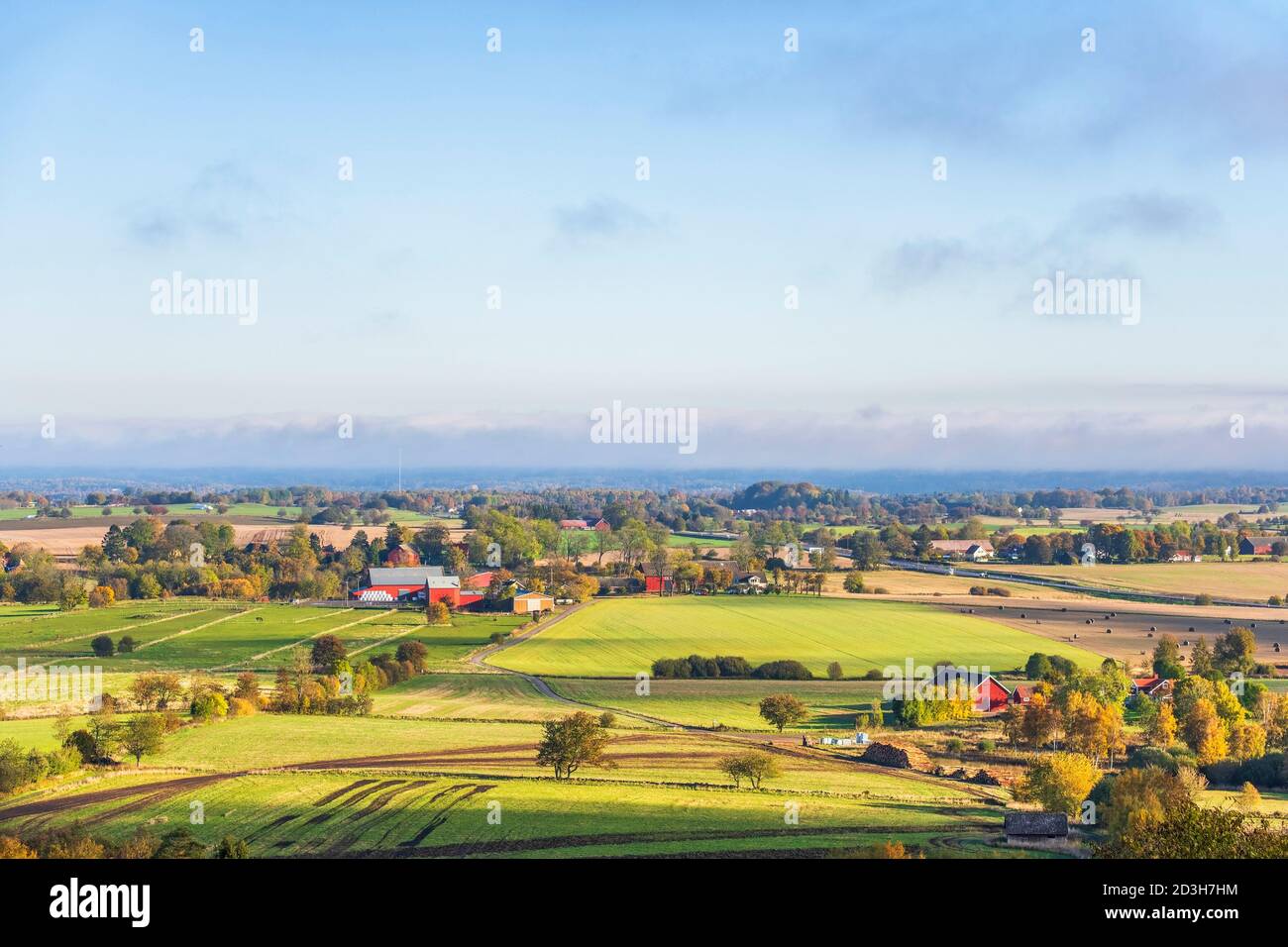 Aerial view idyllic farms hi-res stock photography and images - Alamy