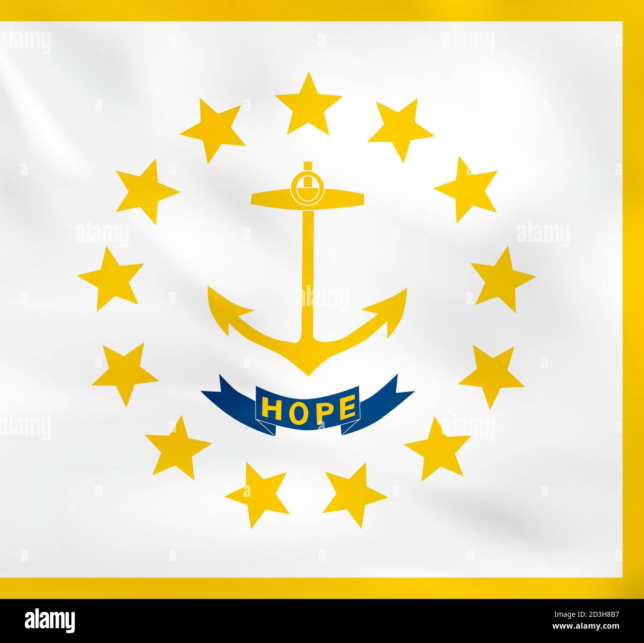 Rhode Island waving flag. Rhode Island state flag background texture ...