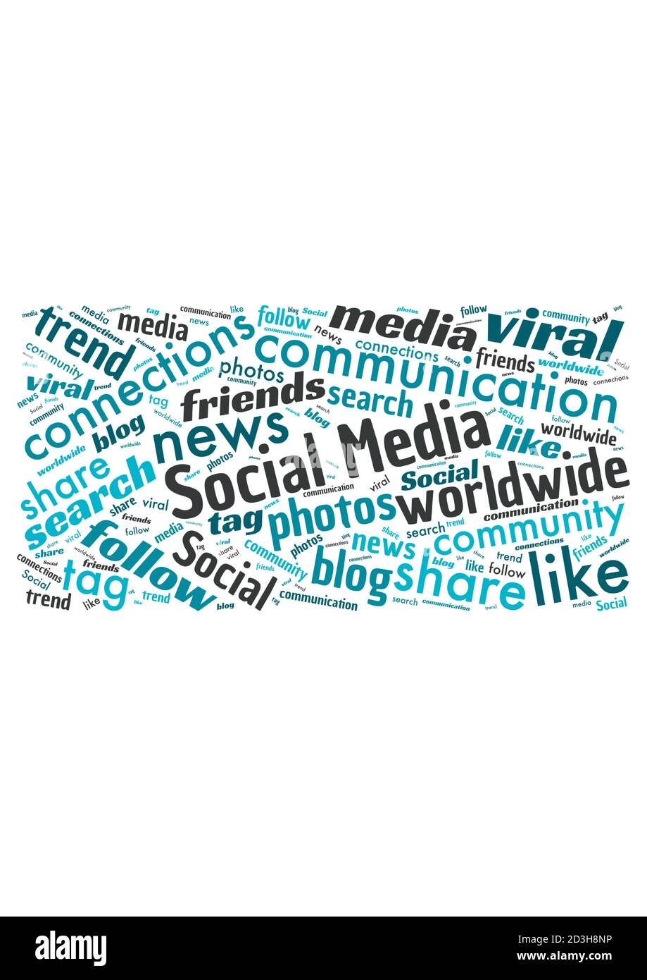 Word cloud representing social media Stock Vector Image & Art - Alamy