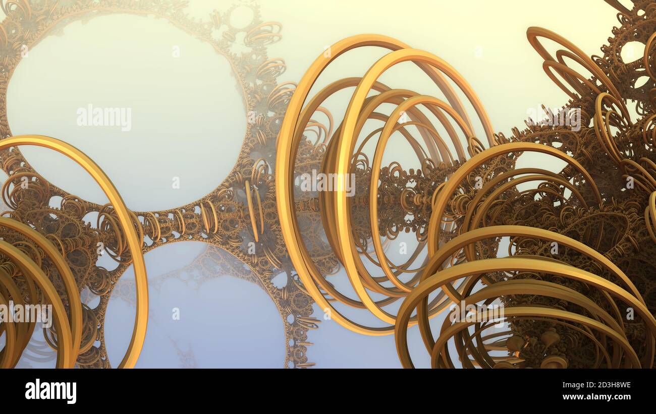 Abstract background, fantastic 3D structures, fictional sci fi ...