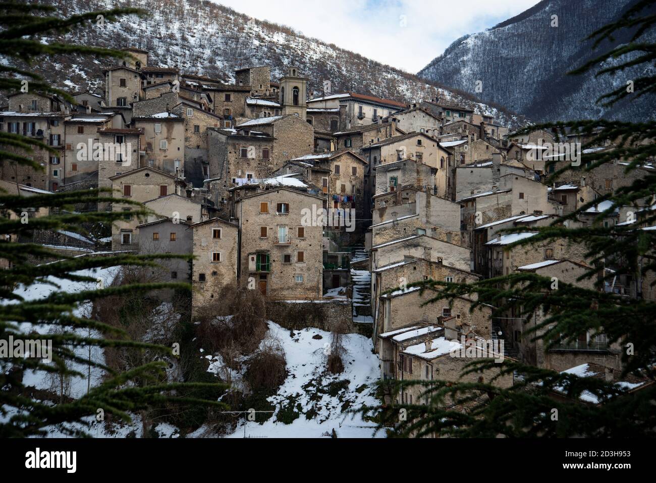 The view of the old Scanno village in Abruzzo, Italy Stock Photo - Alamy