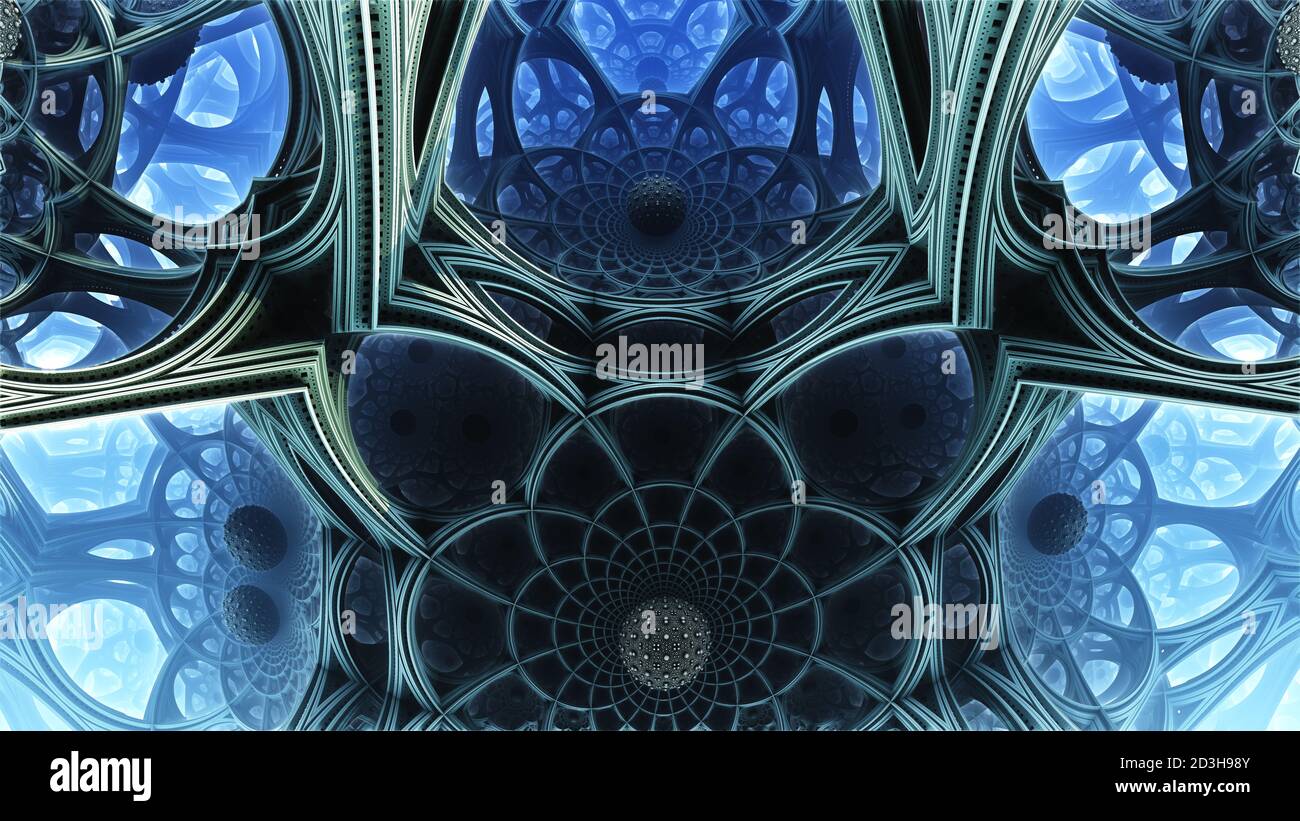 Abstract background, fantastic 3D structures, fictional sci fi ...