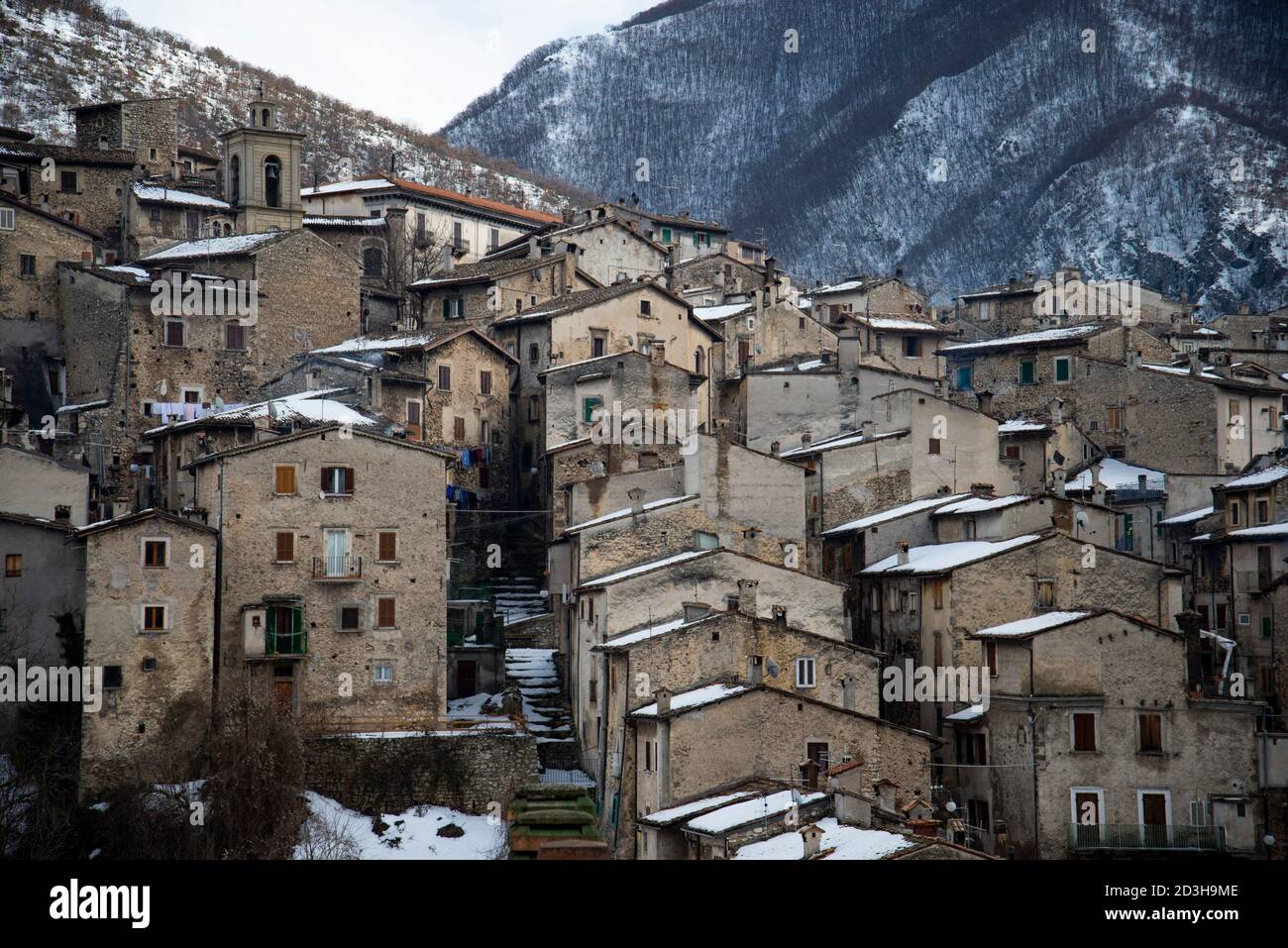 The view of the old Scanno village in Abruzzo, Italy Stock Photo - Alamy