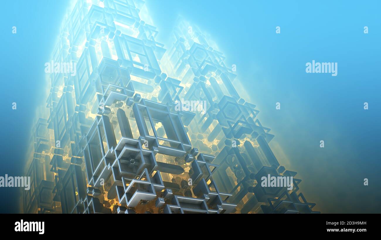 Abstract background 3D, fantastic alien structures, 3d render ...