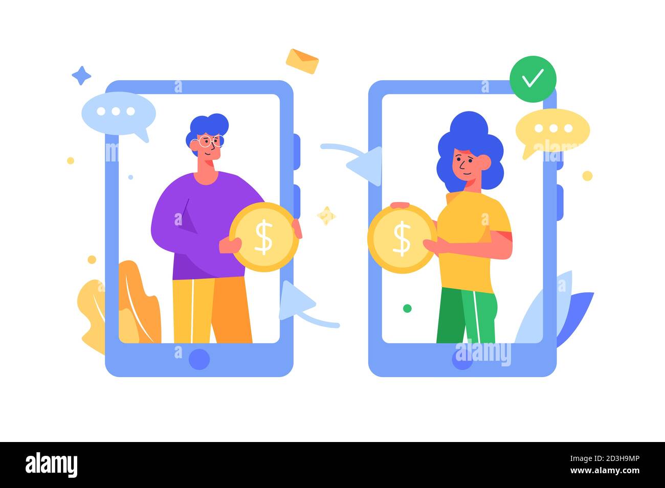 Pay via mobile Stock Vector Images - Alamy