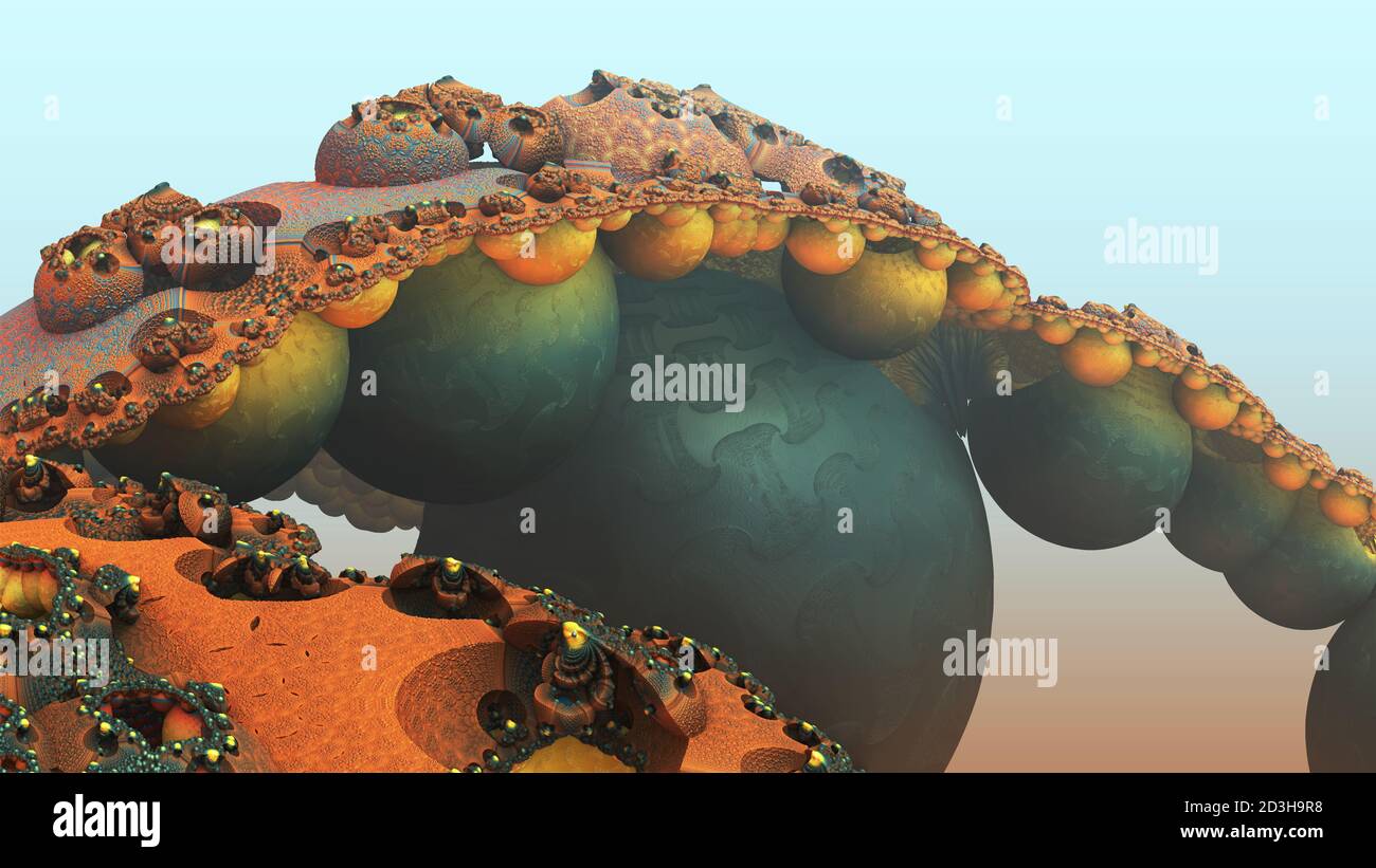 Abstract background, fantastic 3D structures, fictional sci fi ...